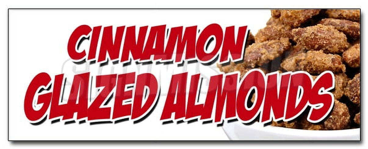 24" CINNAMON GLAZED ALMONDS DECAL sticker nut shop california fresh ...