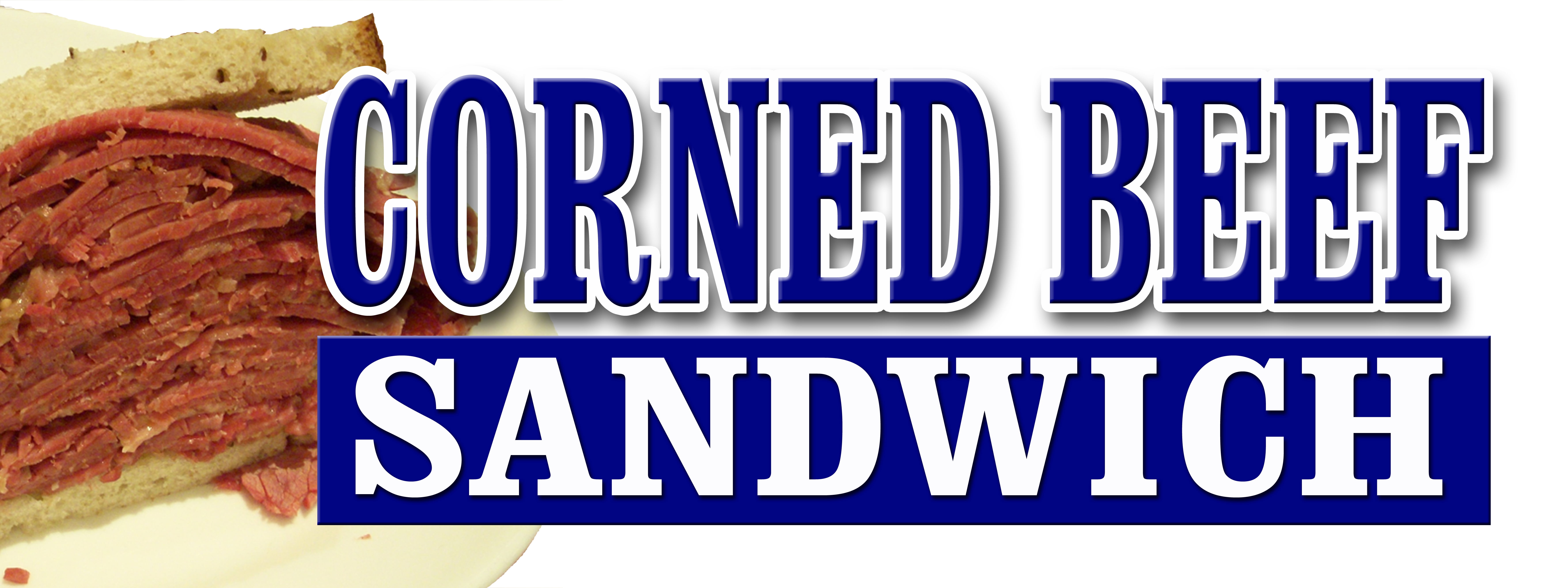24" CORNED BEEF SANDWICH DECAL sticker beef meat corn deli restaurant ...