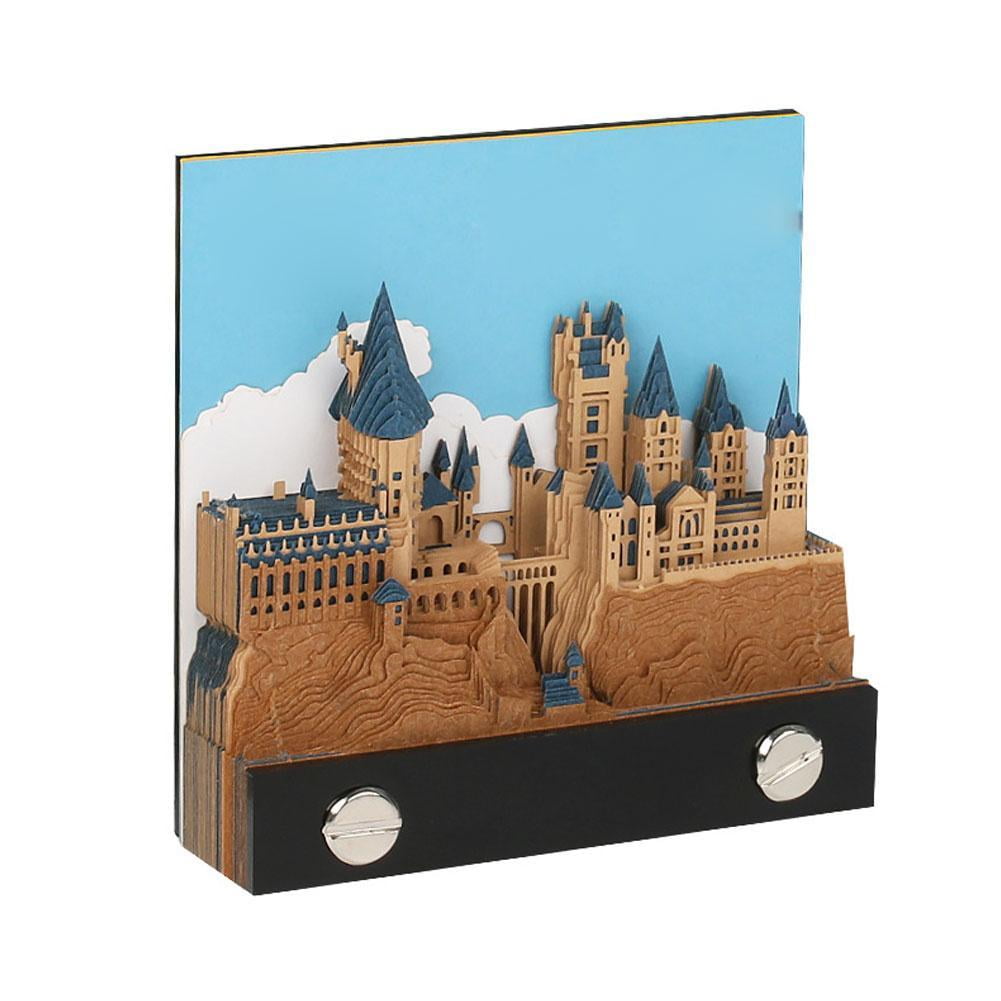 24 Calendar Edition 3D Castle Memo Pad, 2024 Desk Calendar Memo Pad ...