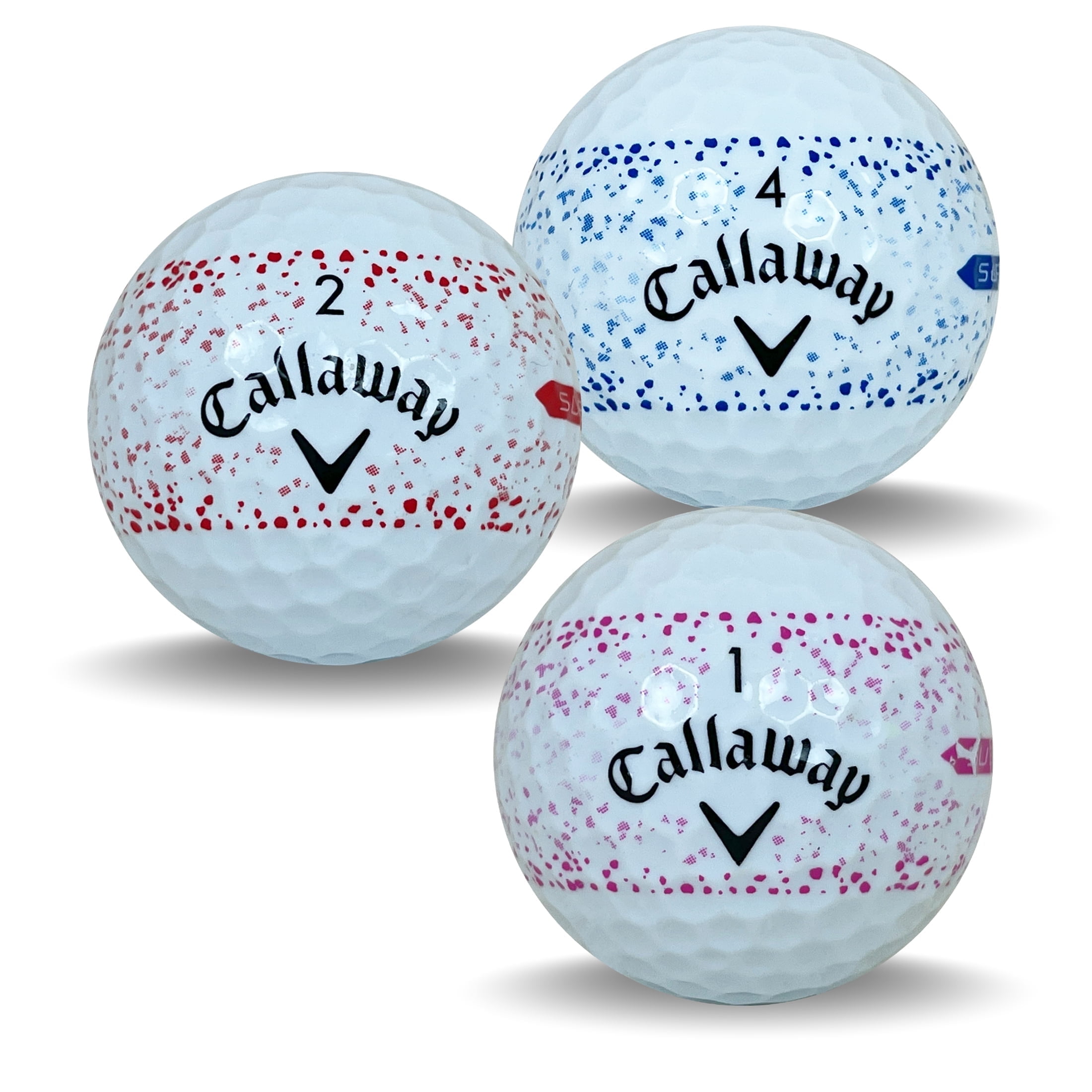 24 Callaway Supersoft Splatter 360 Mix 5A Recycled Golf Balls, by ...