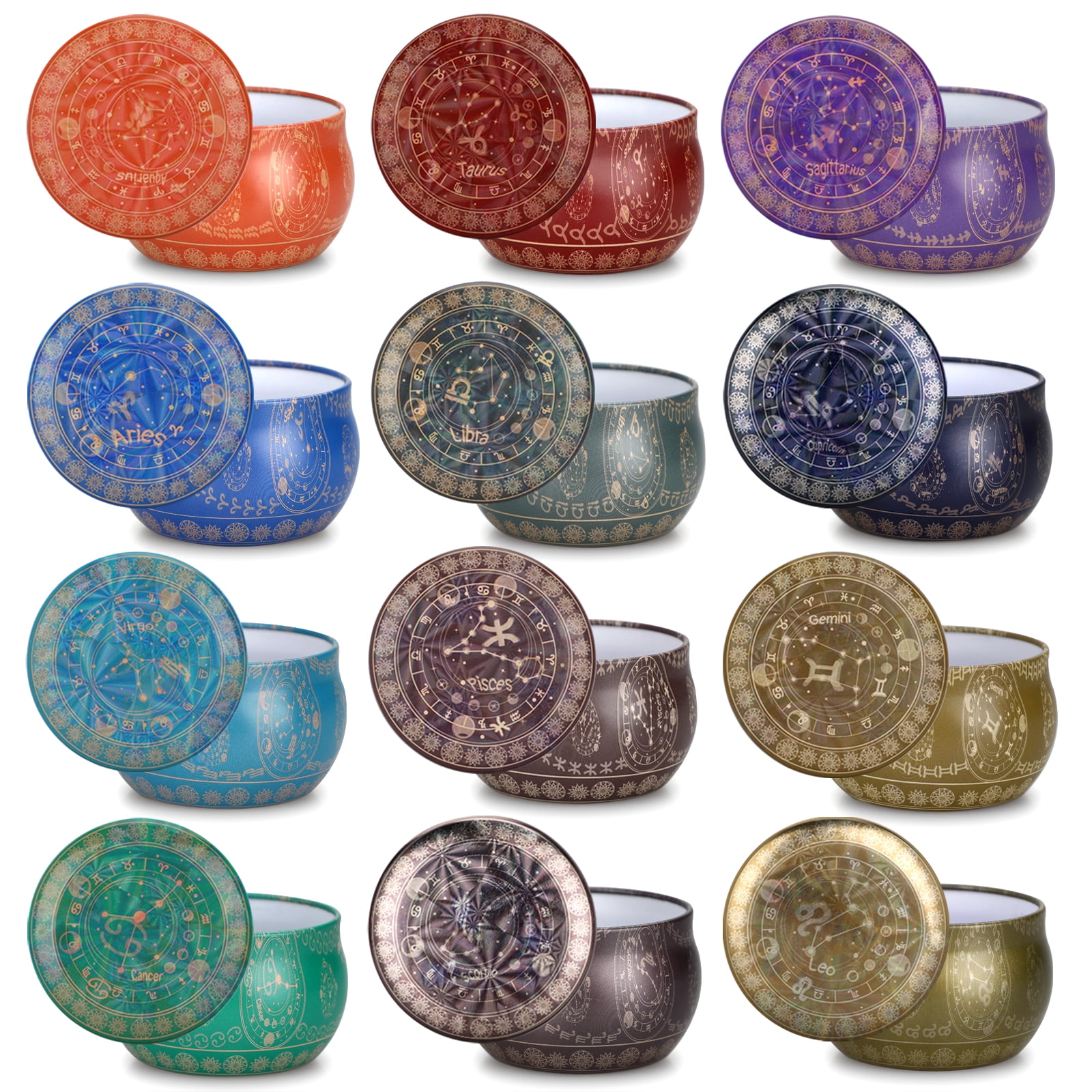 24 Candle Jars, DIY Empty tin Cans for Starry Sky Candles, Containers ...