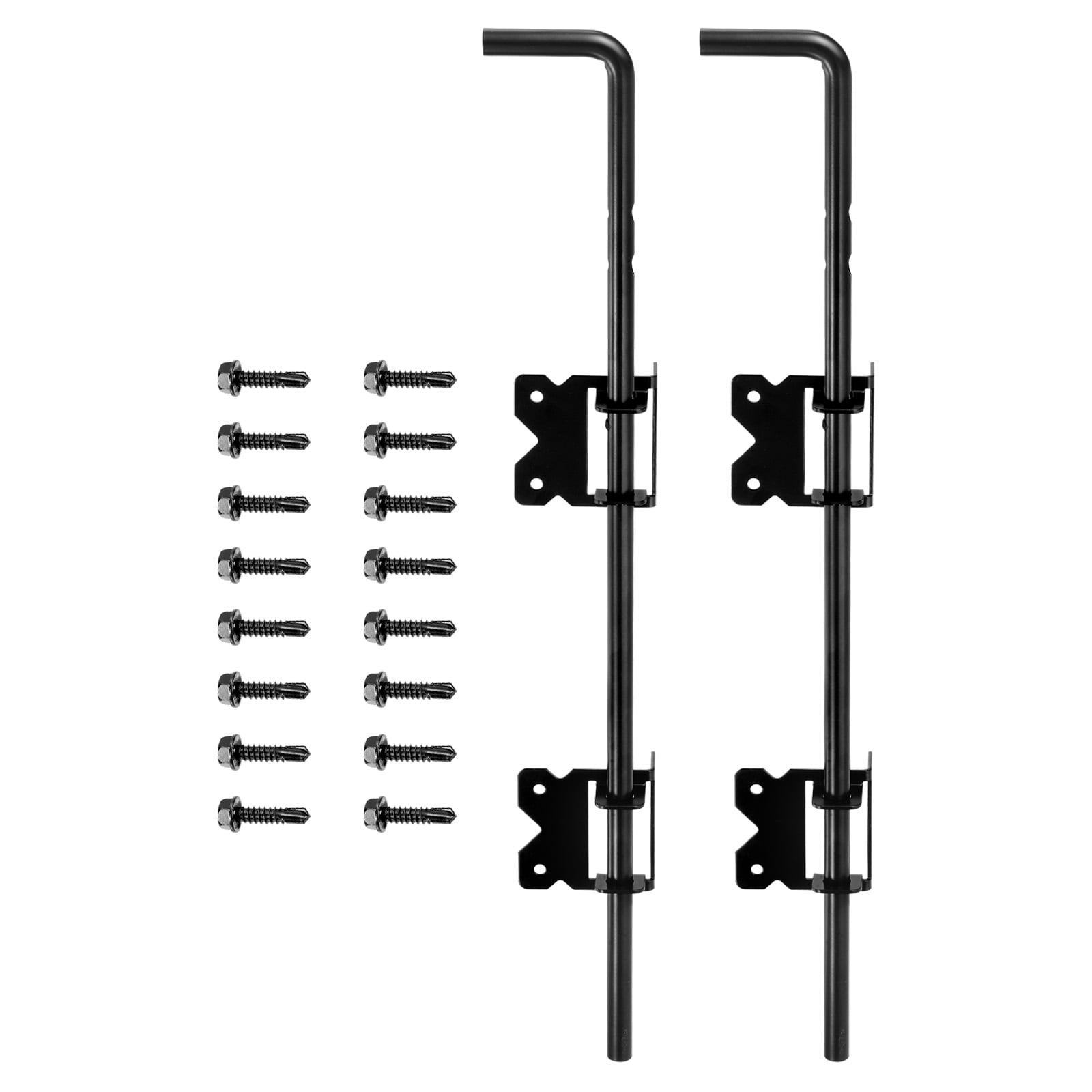24" Cane Bolt Gate Drop Rod for Wood Fence, 2 Pack Iron Gate Hardware ...