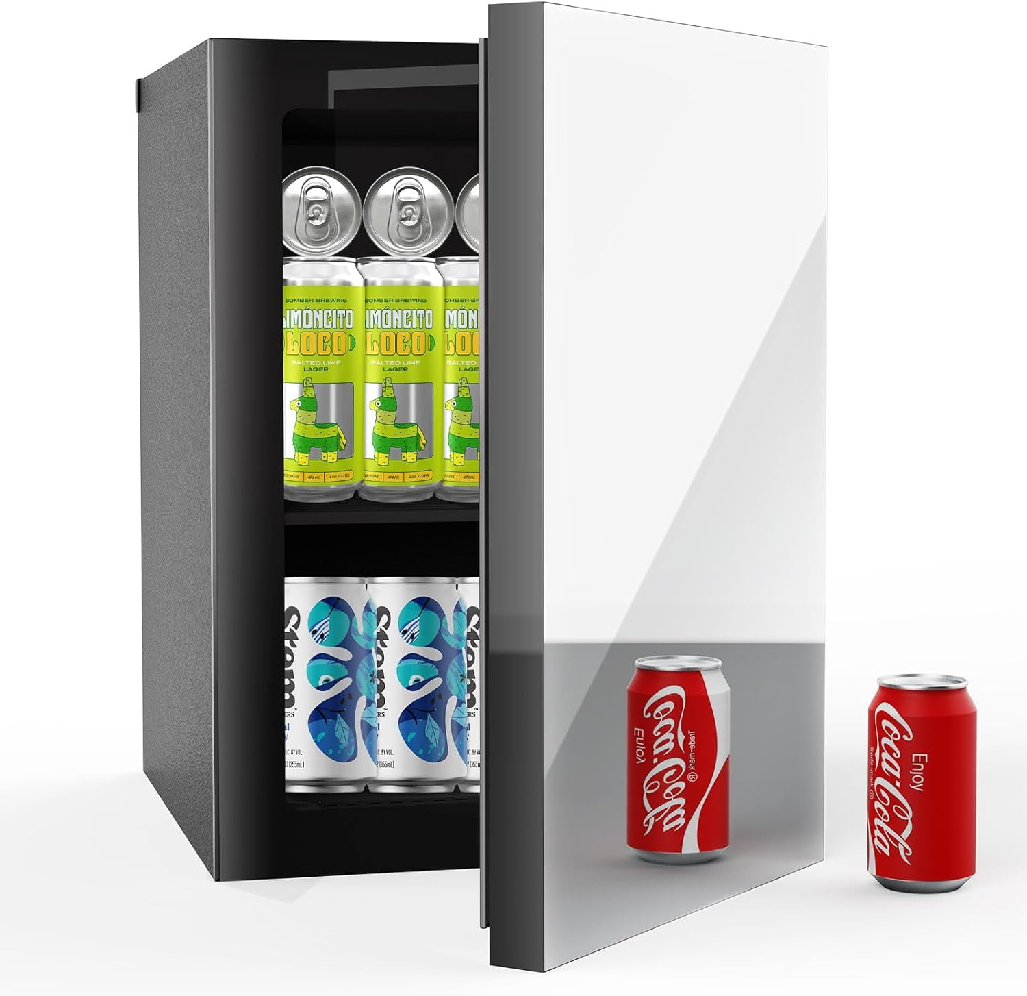 24 Cans/0.9 Cubic Feet Beverage Refrigerator Cooler and Skincare Mini ...