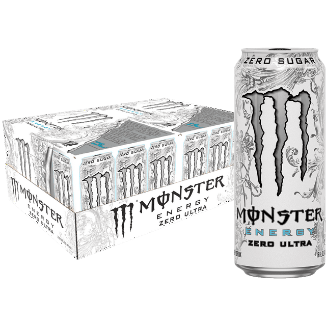 (24 Cans) Monster Zero Ultra, Sugar Free Energy Drink, 16 fl oz, 2X12PK ...