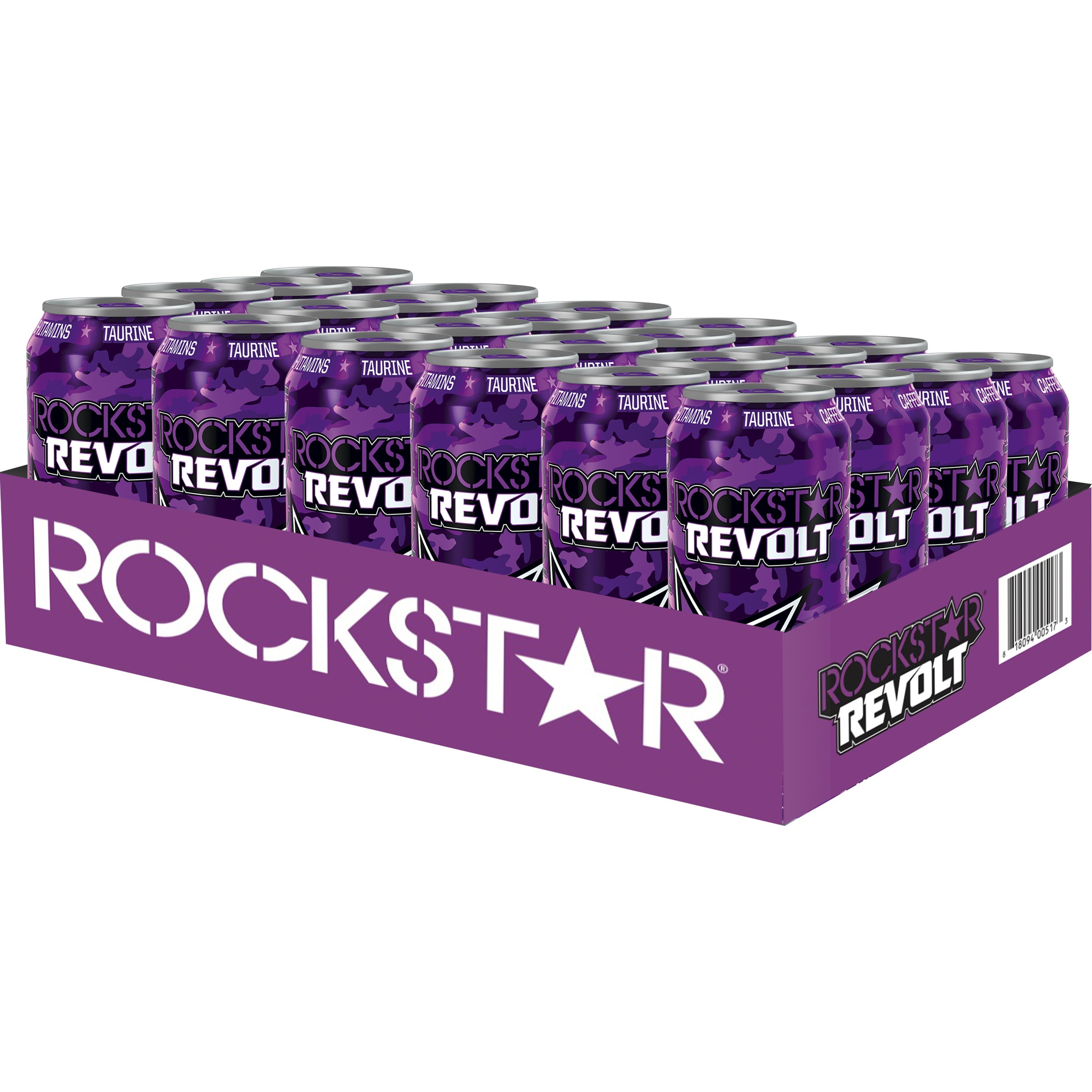 (24 Cans) Rockstar Revolt Energy Drink, Grape, 16 fl oz - Walmart ...
