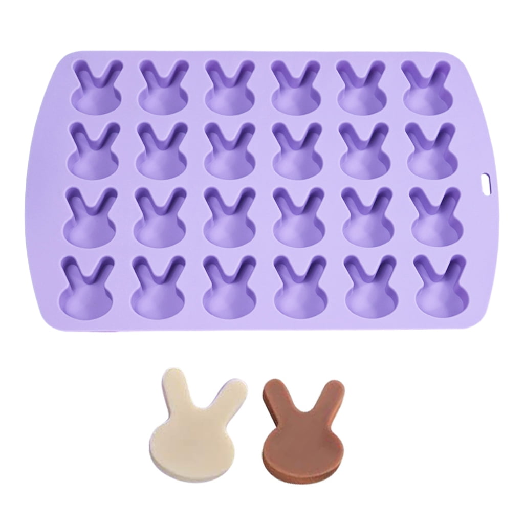 24 Cavity Easter Rabbit Silicone Mold Fondant Cake Mold Holiday DIY ...