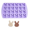 24 Cavity Easter Rabbit Silicone Mold Fondant Cake Mold Holiday DIY ...
