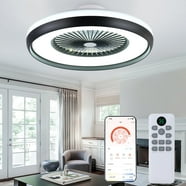 18in Bladeless Ceiling Fan, APP & Remote Control, 3-Color Light, 6 ...