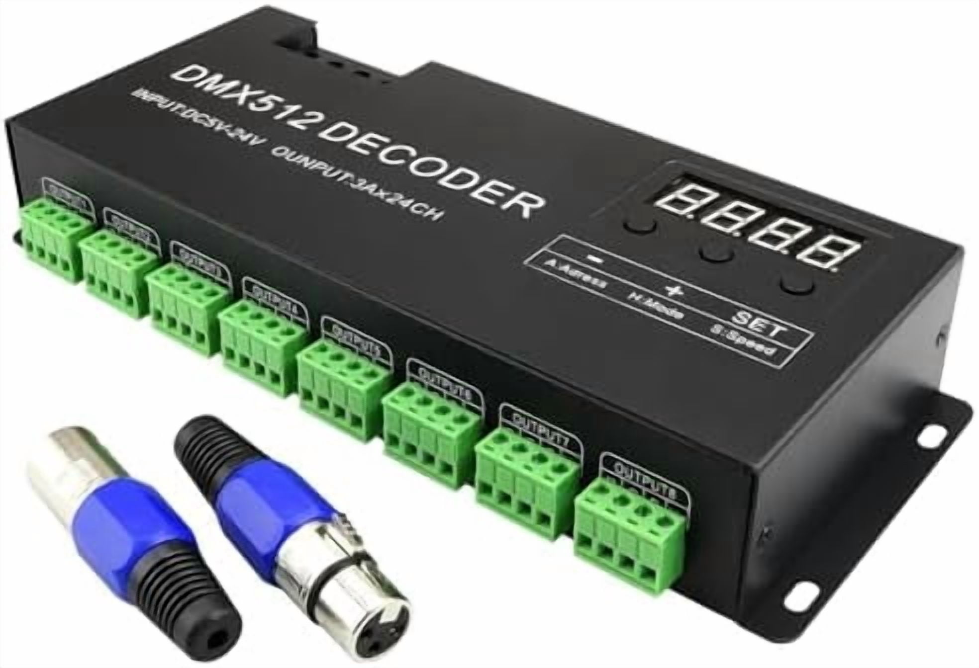 24 Channel DMX Decoder Controller with Digital Display, Dimming Driver ...