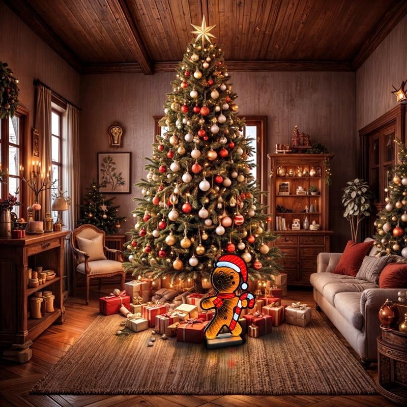 24" Christmas Gingerbread Man (Golden Brown) Infinity Lights - Walmart.com