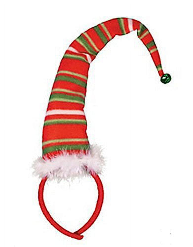24" Christmas Santa's Elf Headband Hat With Bell Holiday Costume ...