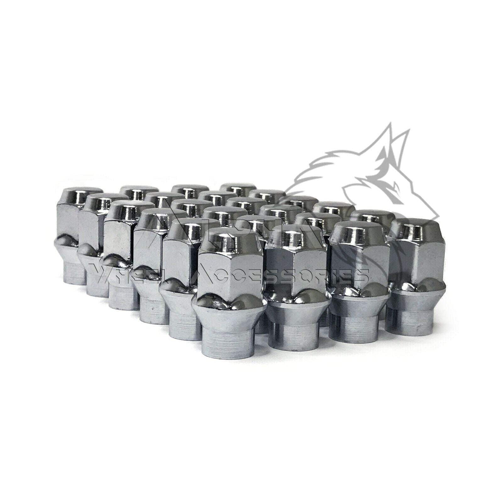 24 Chrome ET Bulge Acorn Lug Nuts 12x1.5 Fits Toyota 4Runner Tundra FJ ...