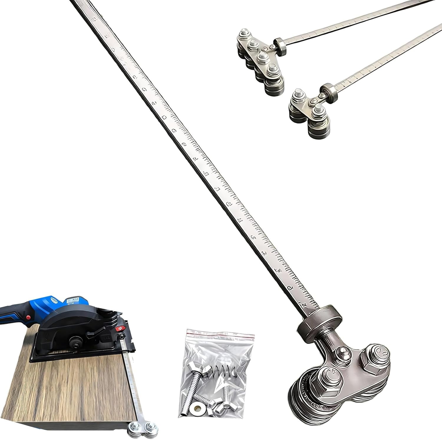 24" Circular Saw Guide Rail with Positioning Calipers - Adjustable ...