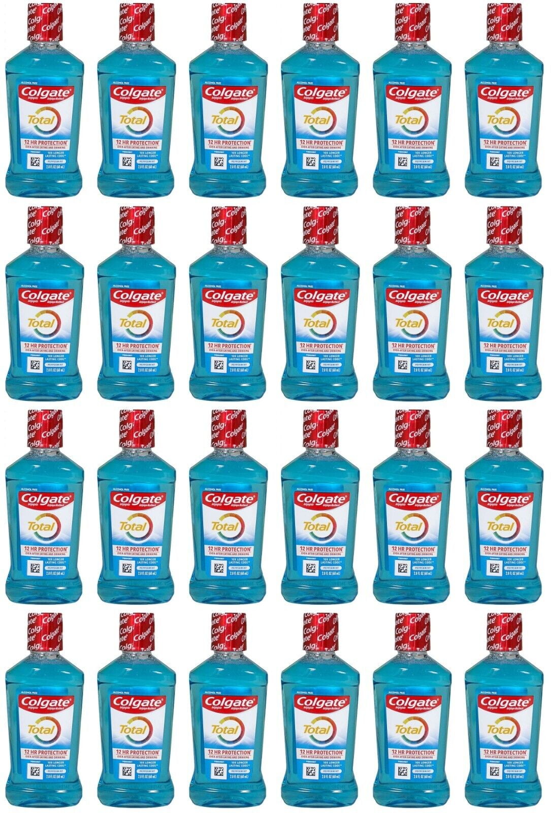 24 Colgate Total 12 HR Travel Mouthwash Alcohol-Free Bulk Sample ...