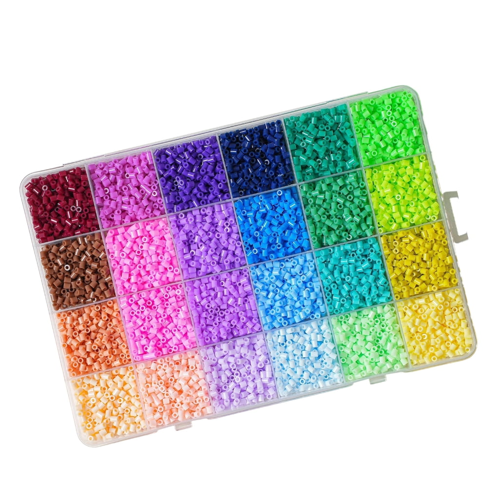 24 Color 2.6mm Plastic Beads With Storage Case Creative Puzzle Beads ...