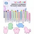 24-Color Dustless Chalk Set with Magnetic Drawing Board, Animal Monster ...