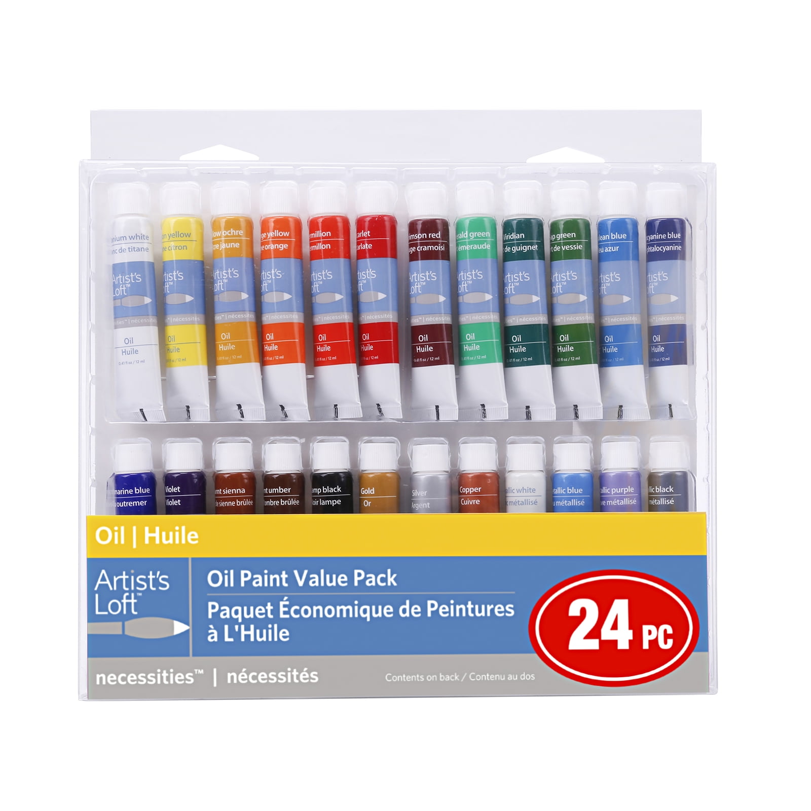 24 Color Oil Paint Value Pack by Artist's Loft Necessities - Walmart.com
