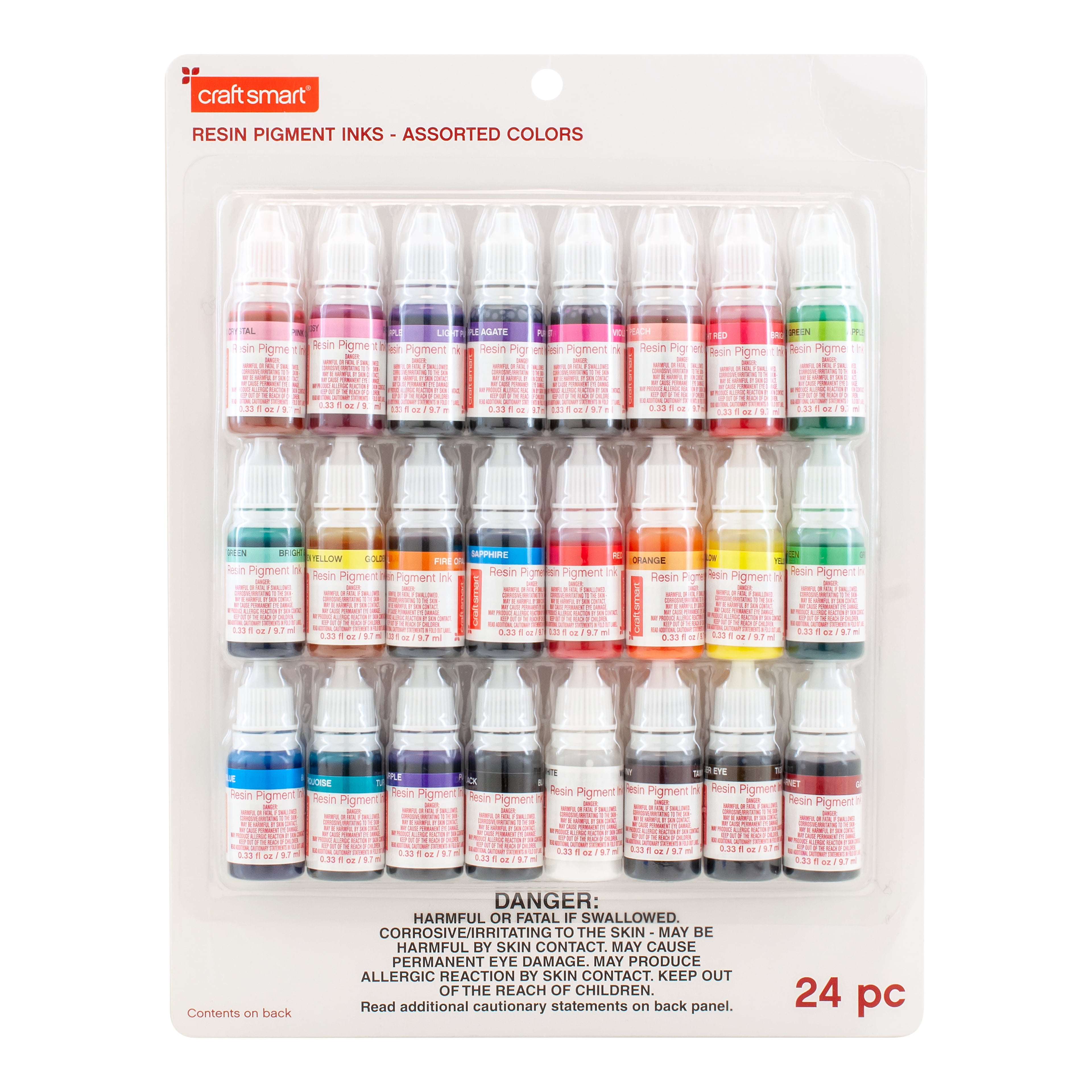Craft Smart 24 Color Resin Pigment Ink Set - Vibrant Assorted Colors, 0 ...