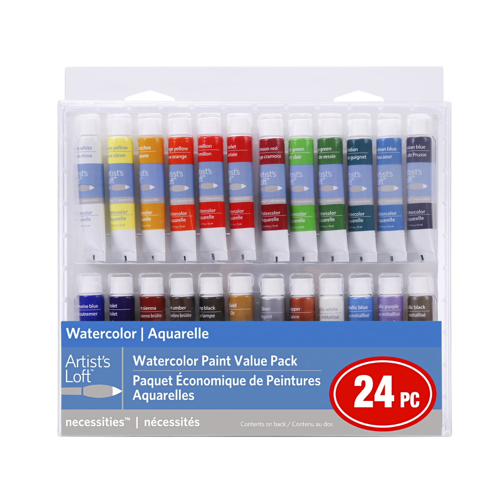 24 Color Watercolor Paint Value Pack by Artist's Loft Necessities ...