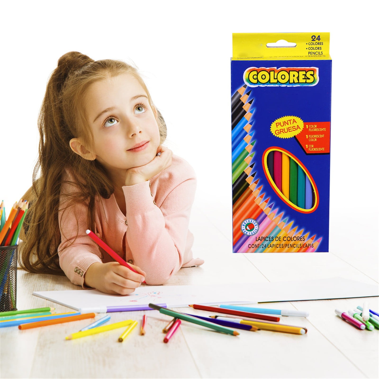 24 Colored Pencil Set For Unisex,Watercolor Pencil For Sketching ...