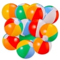 24 Colorful Beach Balls 9" Inflatable Summer Water Games Party Favors ...