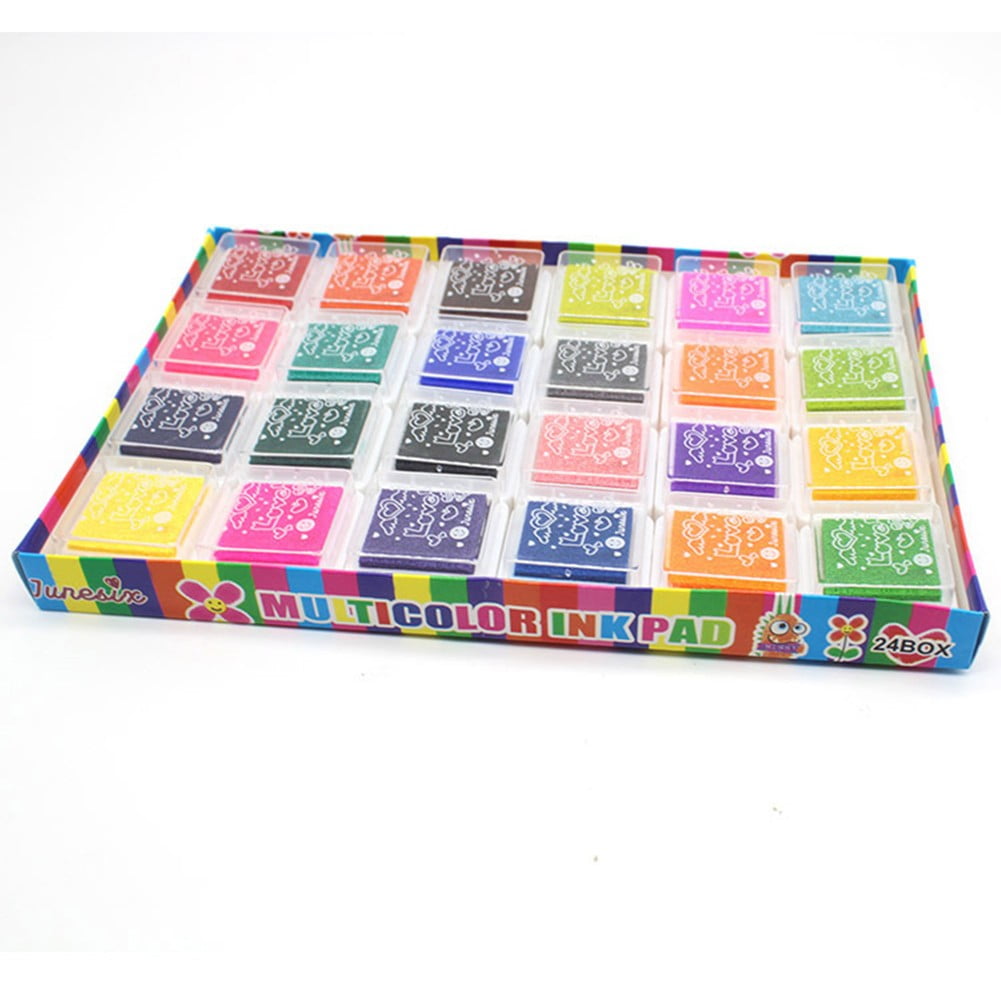 24 Colors Ink Pads Stamping Tools For Stamps,Scrapbooking,Handmade ...