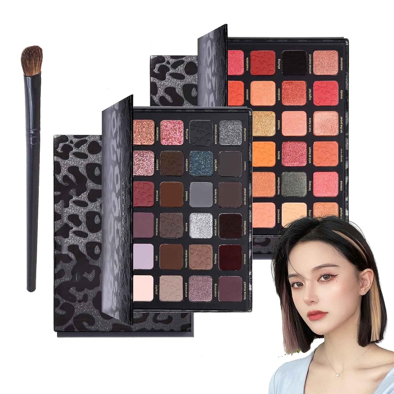 24 Colors Leopard Glamorous Eyeshadow Palette, 24-Color Leopard Eye ...