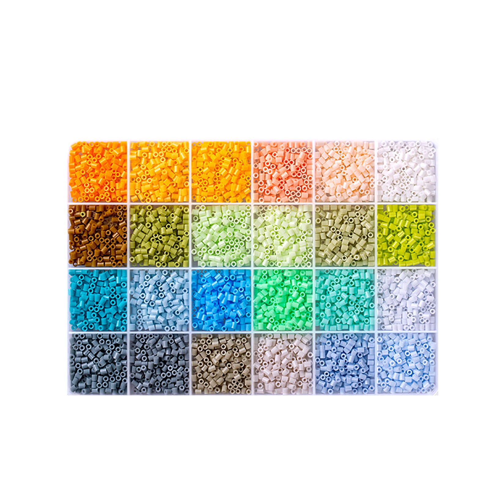 24 Colors Rainbow Fuse Bead Kit, 1PC Colorful DIY Art Craft Beads Set ...