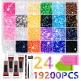 24 Colors Resin Rhinestone Kit for Bedazzling 3mm Rhinestone with 4pcs ...