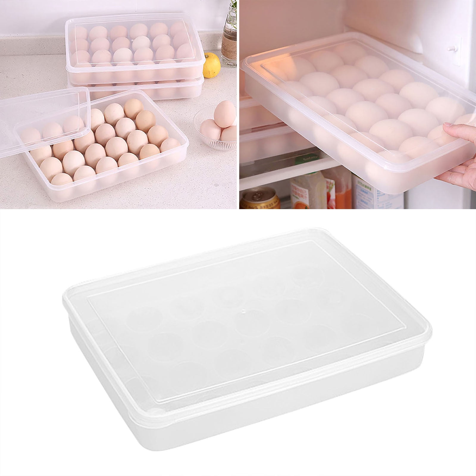 24 Compartment Refrigerator eggs Fresh-Keeping Storage Eggs Rack ...