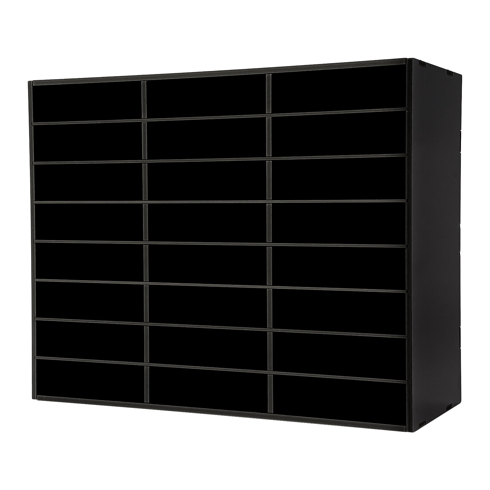 24 Compartments PVC Literature Organizer, 132lbs Load-Bearing Black ...