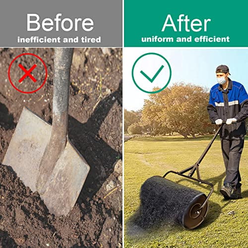 24" Compost Spreader Peat Moss Spreader with Upgrade Latches - Durable ...