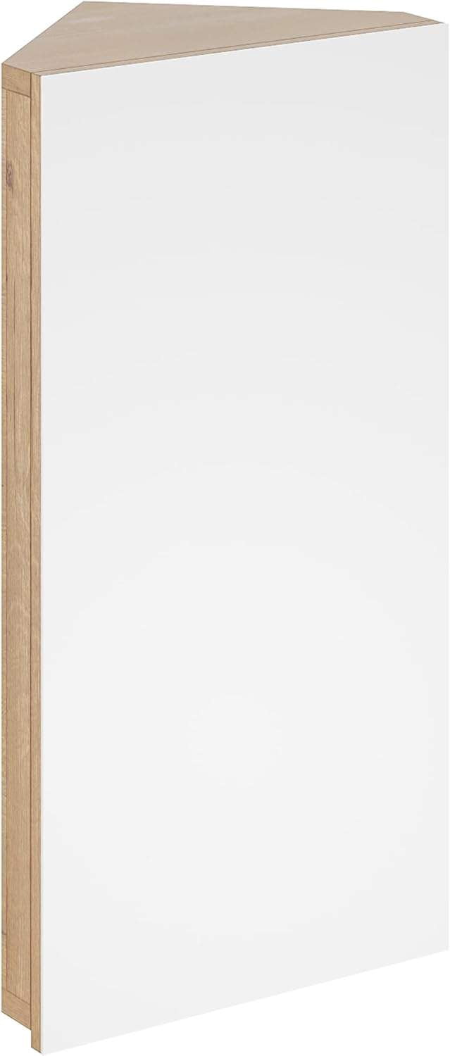24" Corner Bathroom Medicine Cabinet with Mirror, Wall-Mounted ...