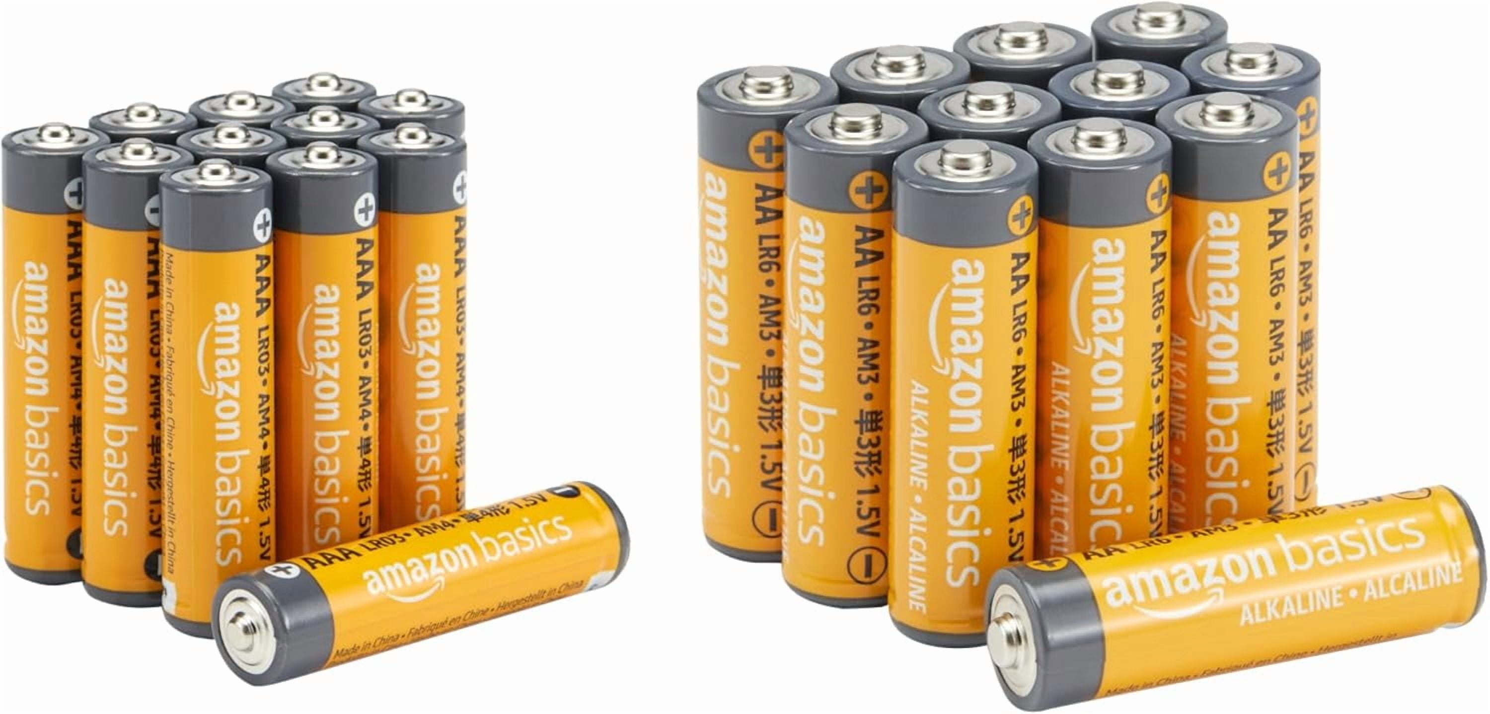 24 Count AA & AAA High-Performance Alkaline Batteries Value Pack - 12 ...