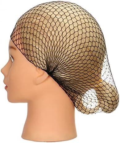 24 Count Black Invisible Elastic Edge Thicker Mesh Hair Nets for Women ...