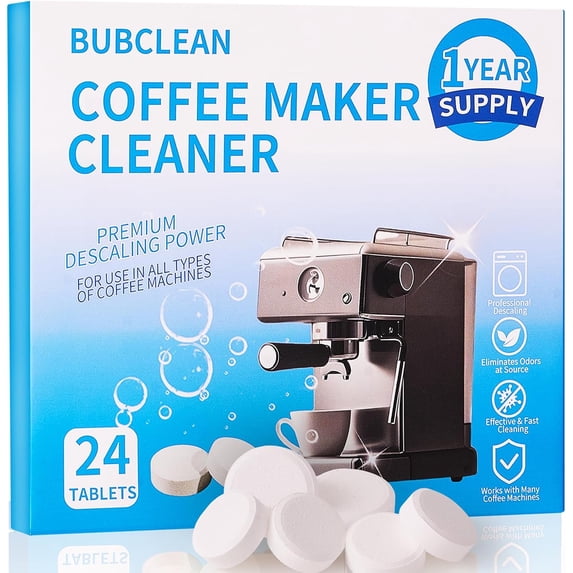 24 Count Coffee Maker Cleaner Tablets, Coffee Machine Descaler ...