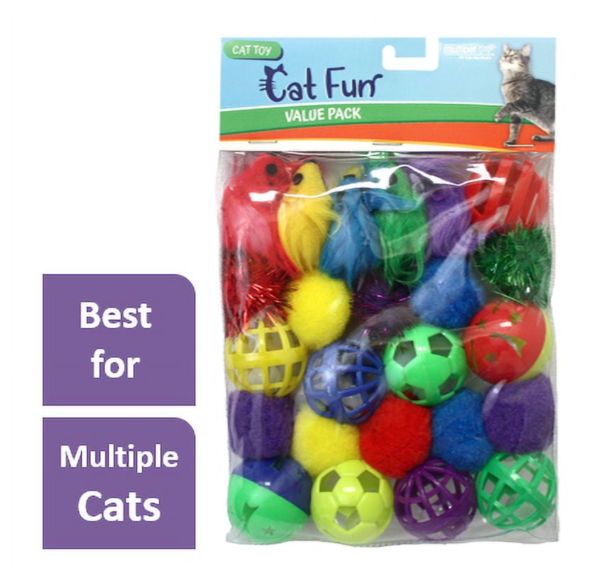 24 Count Multipet Cat Toy Value Pack - Walmart.com