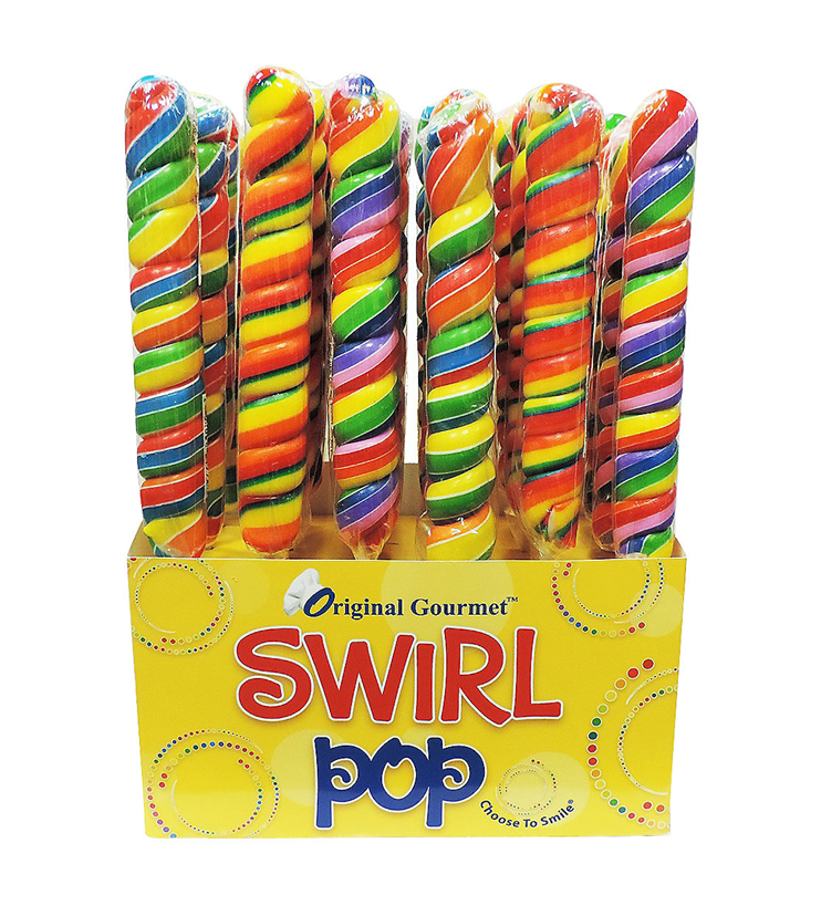 24 Count Rainbow Swirl Pops, 5 oz Total – Assorted Fruit Flavors ...