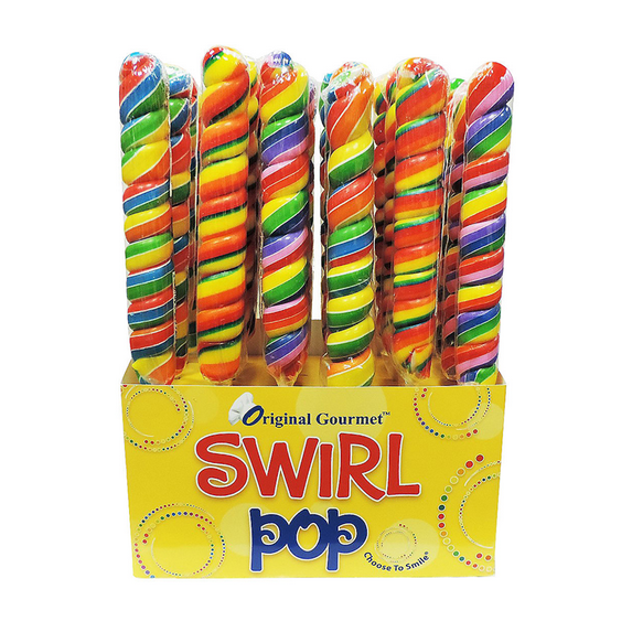 24 Count Rainbow Swirl Pops, 5 oz Total – Assorted Fruit Flavors ...