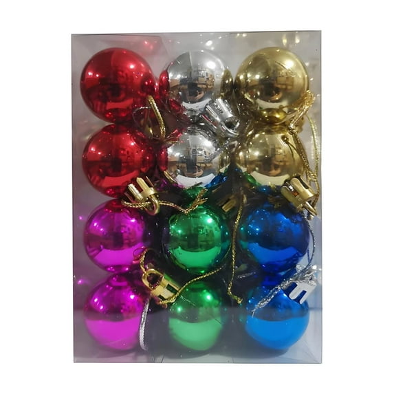 24 Count Small Christmas Ornaments Balls, 1.2" Mini Ornaments for Mini ...