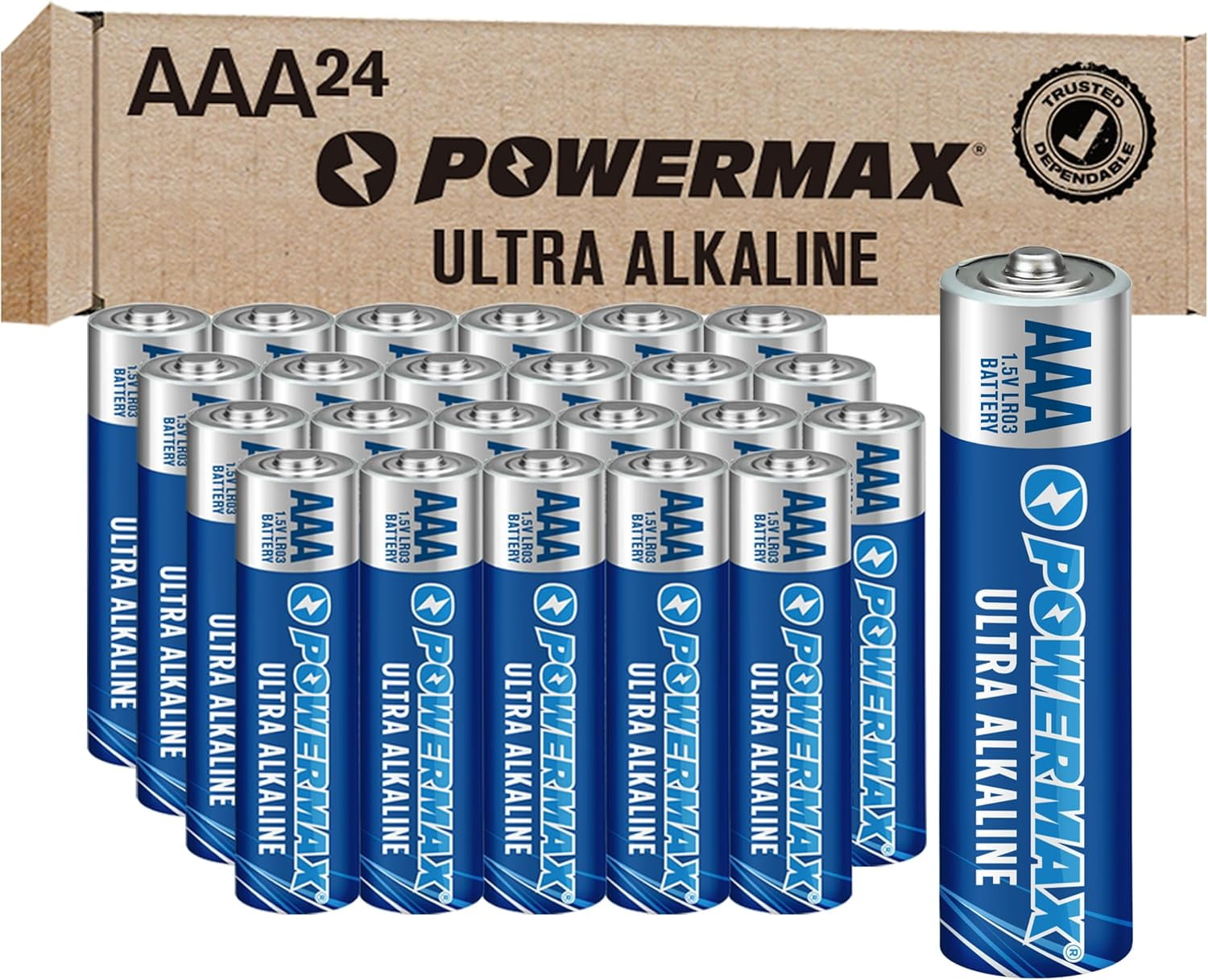24-Count Triple AAA Batteries, Ultra Long Lasting Alkaline Battery for ...