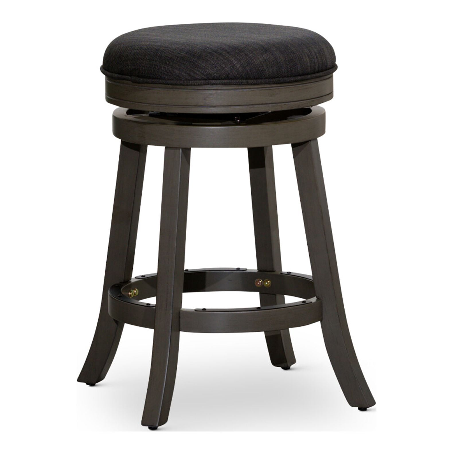 24" Counter Height Bar Stool Chair, Modern Barstool with Grey Flared ...