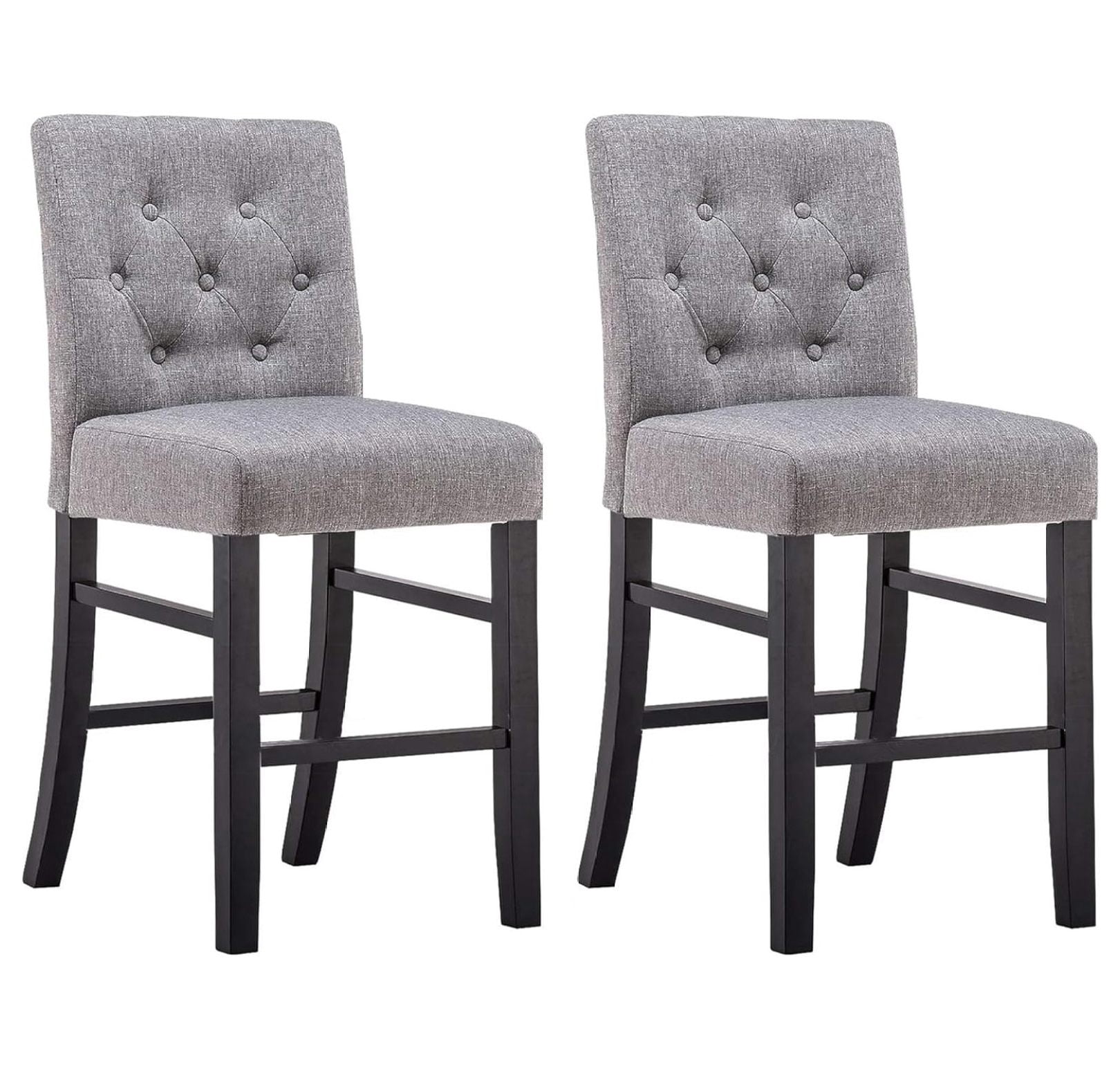 24" Counter Height Bar Stools Set of 2 & 4 for Kitchen Island Fabric ...