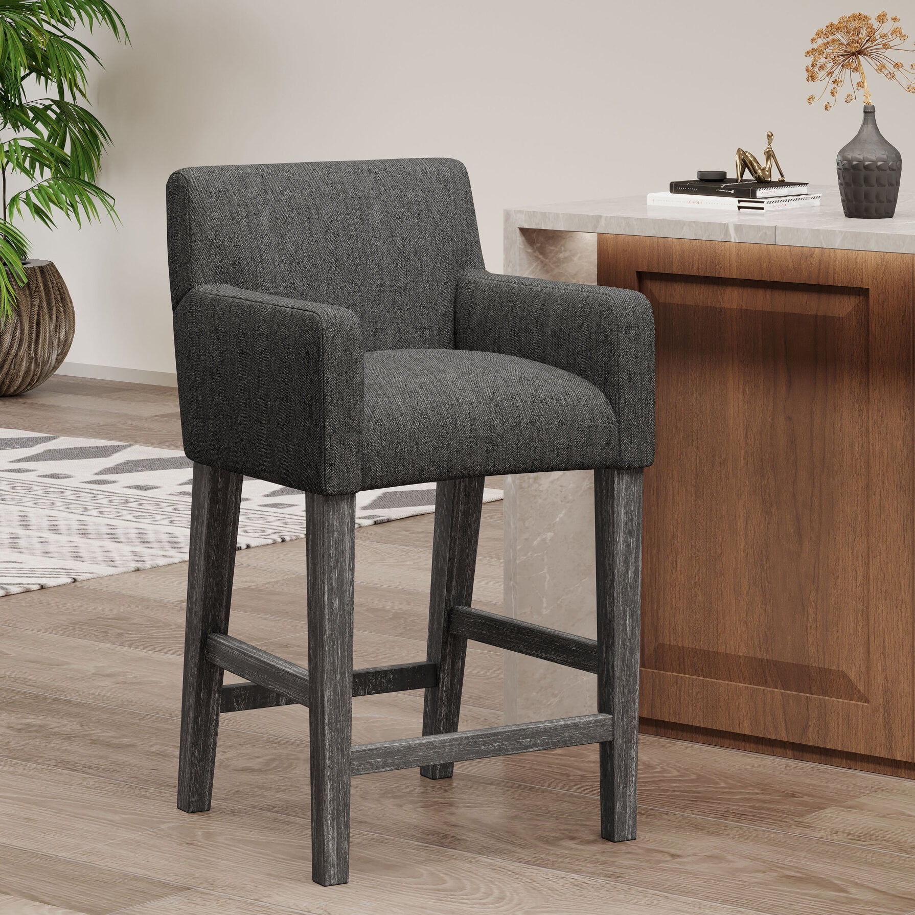 24" Counter Height Bar Stools , Upholstered Back Counter Height Stool ...