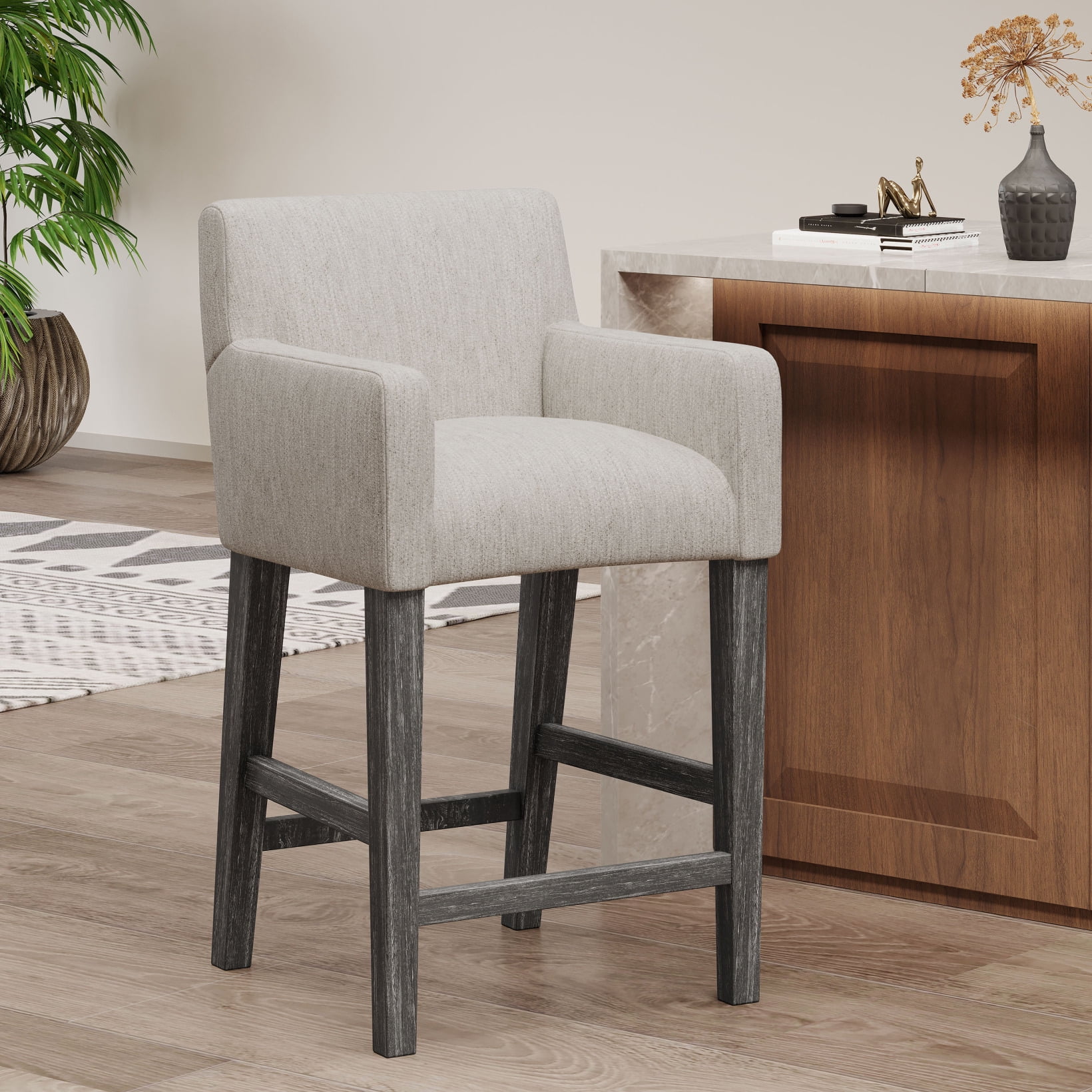 24" Counter Height Bar Stools , Upholstered Back Counter Height Stool ...