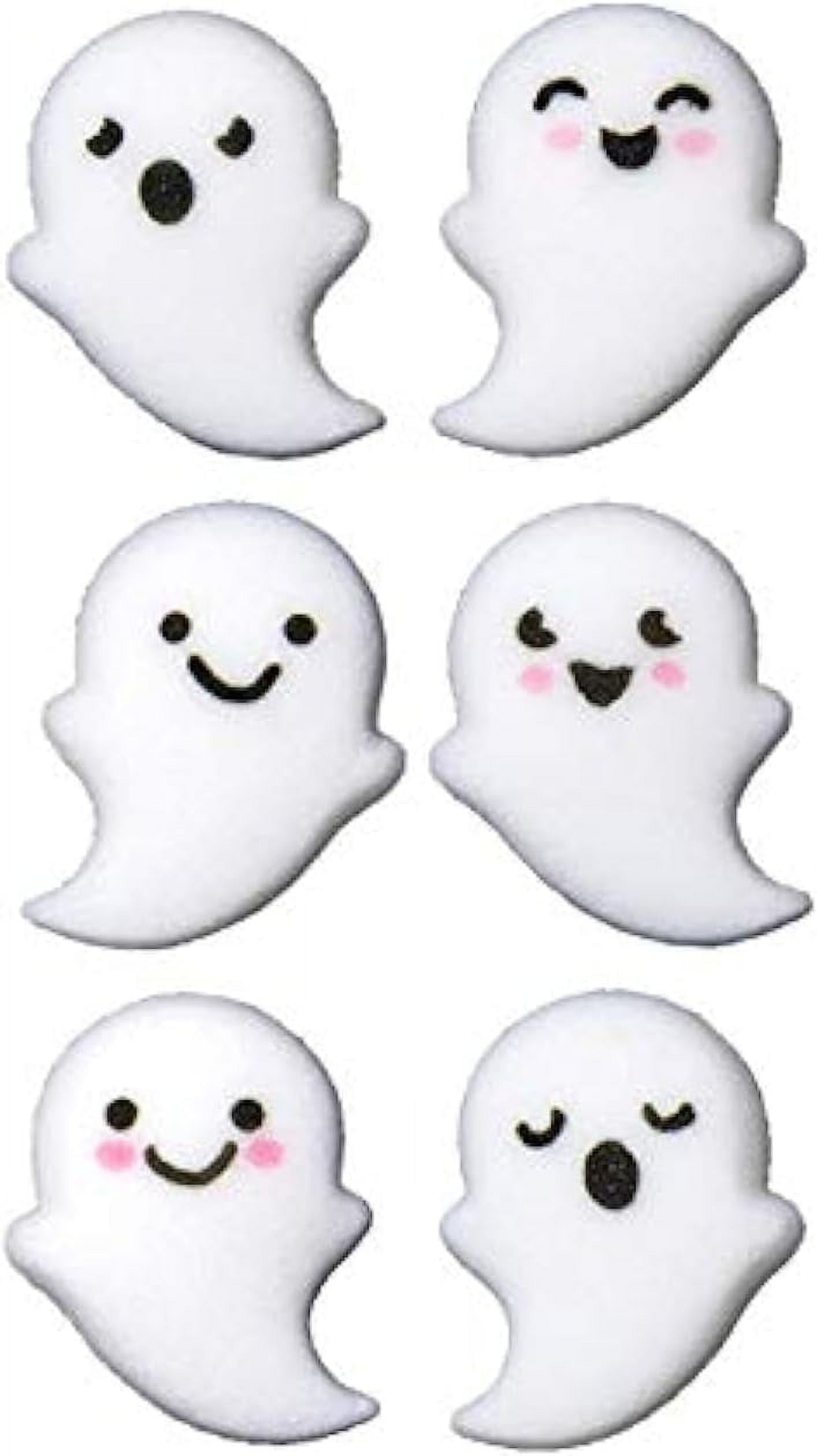 24 Ct. Ghost Buddies Assortment Edible Sugar Decorations Toppers ...