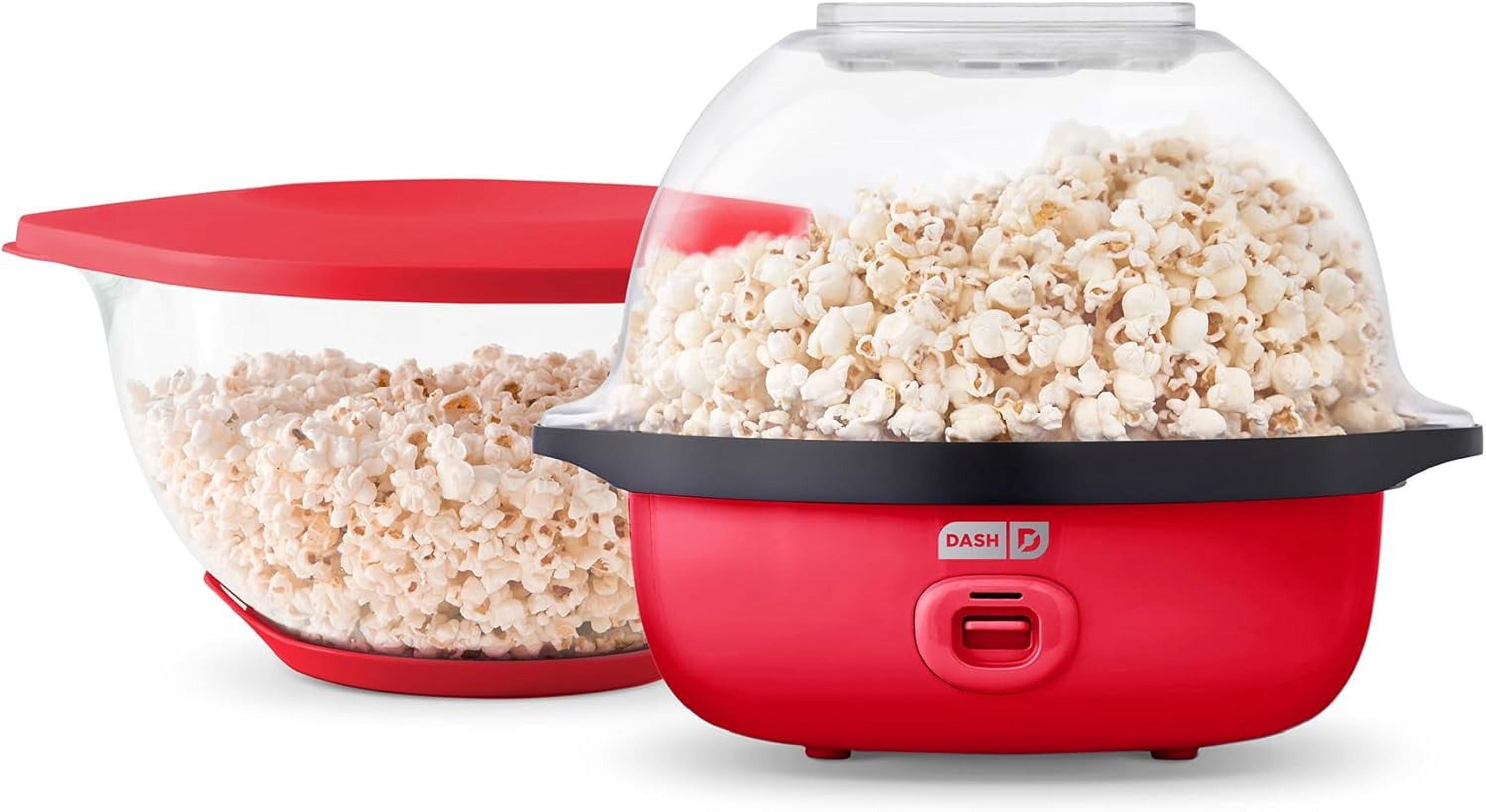 24 Cups Red SmartStore Deluxe Stirring Popcorn Maker, Hot Oil Electric ...