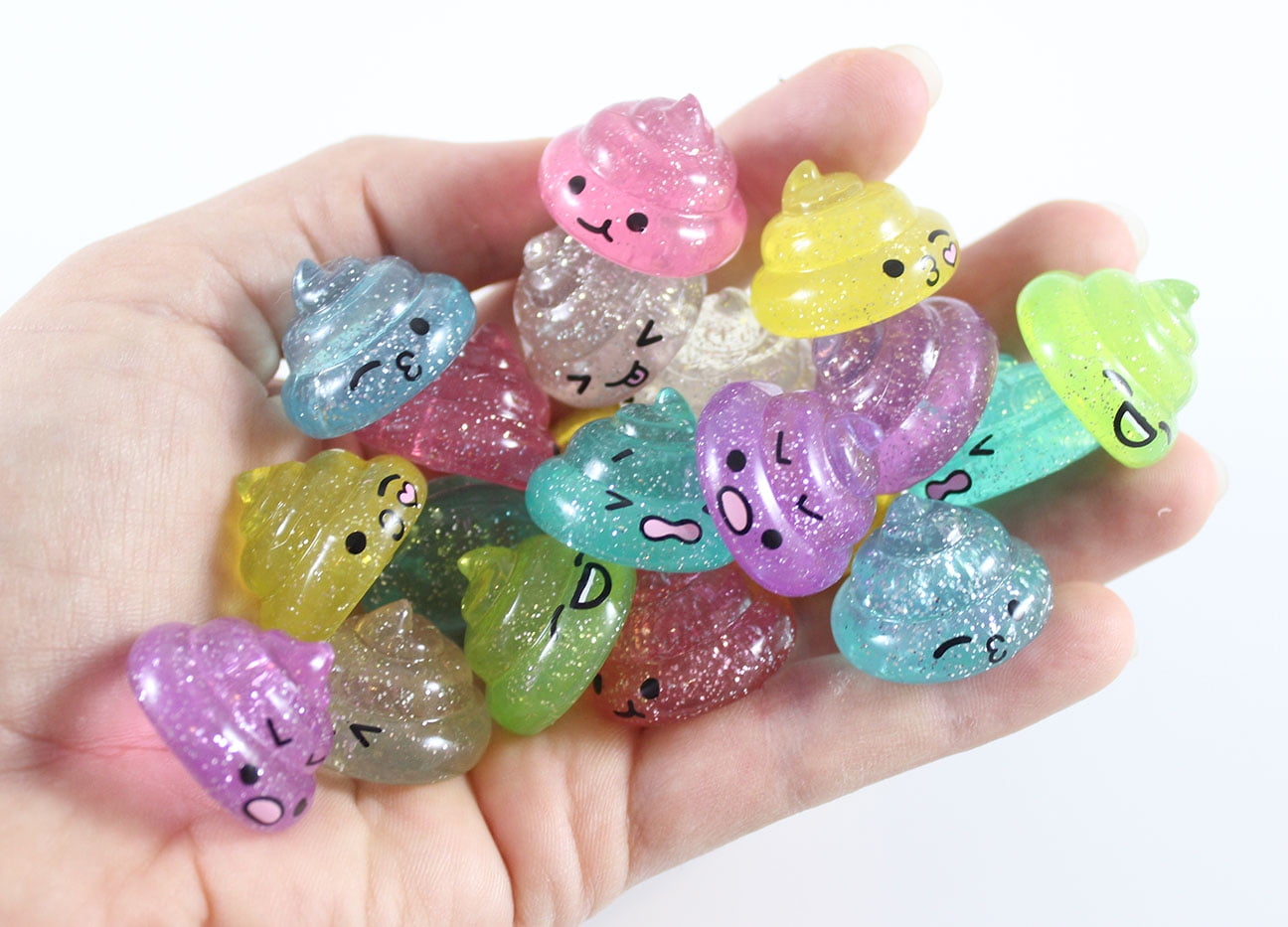 Curious Minds Toys, 24 Mini Soft Poop Emoticon Figurines, Collectible ...