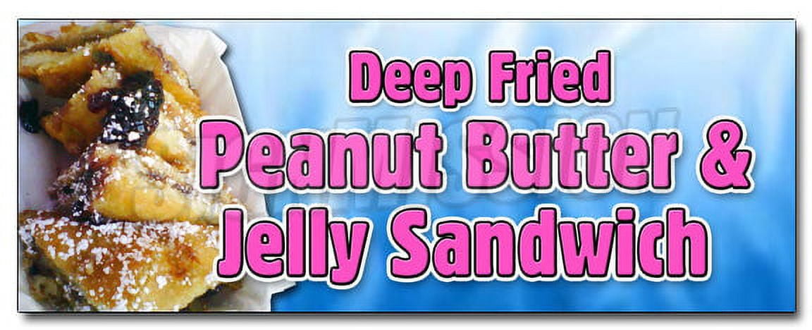 24" DEEP FRIED PEANUT BUTTER AND JELLY SANDWICH DECAL sticker pbj deep ...