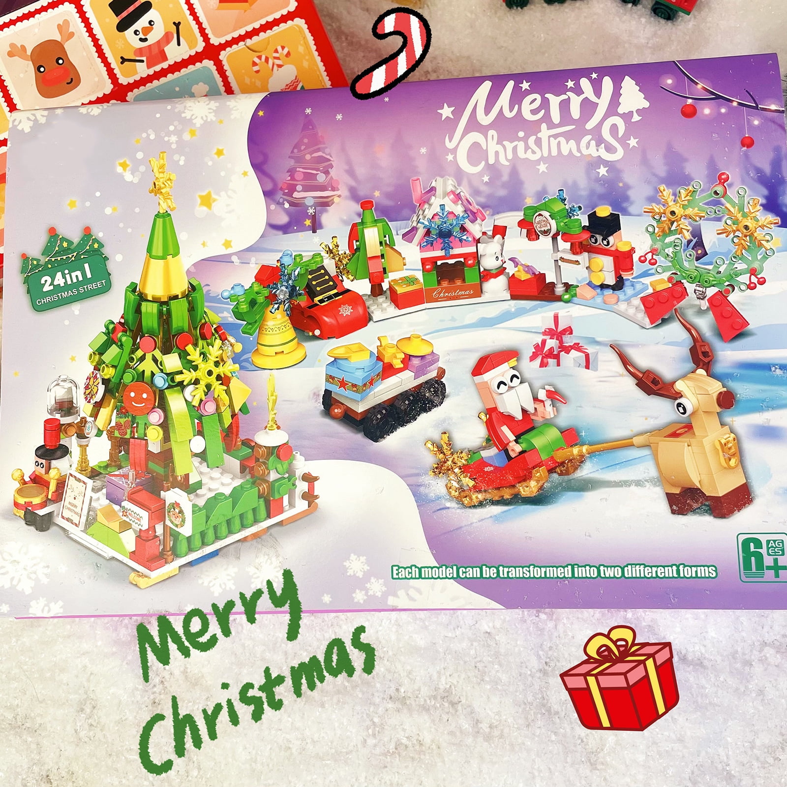 24-Day Advent Calendar Christmas Countdown Surprise Box with 24 ...